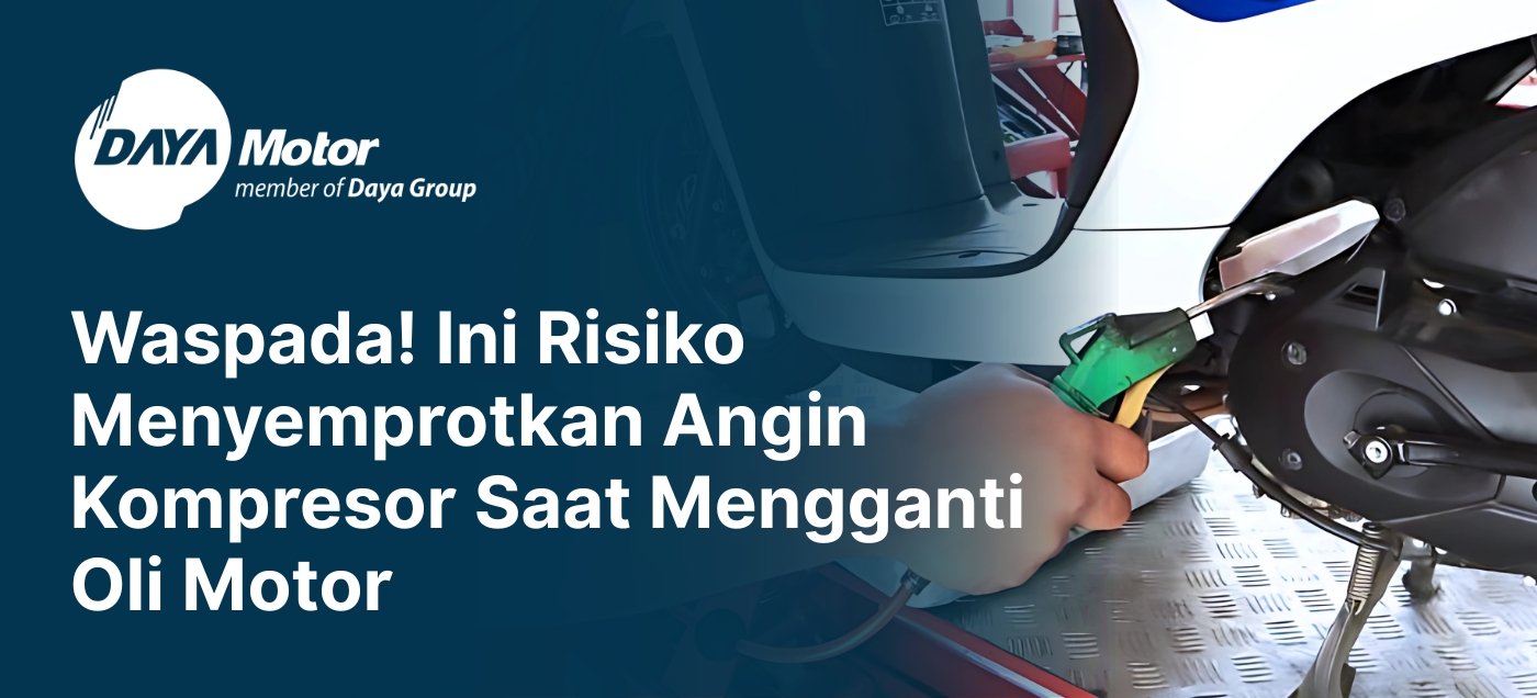 Waspada! Ini Risiko Menyemprotkan Angin Kompresor Saat Mengganti Oli Motor | Daya Motor